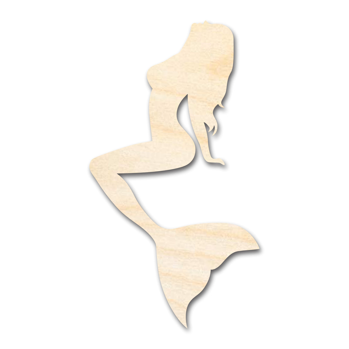 Unfinished Wood Mermaid Siren Silhouette - Craft - up to 46" DIY – 24 ...