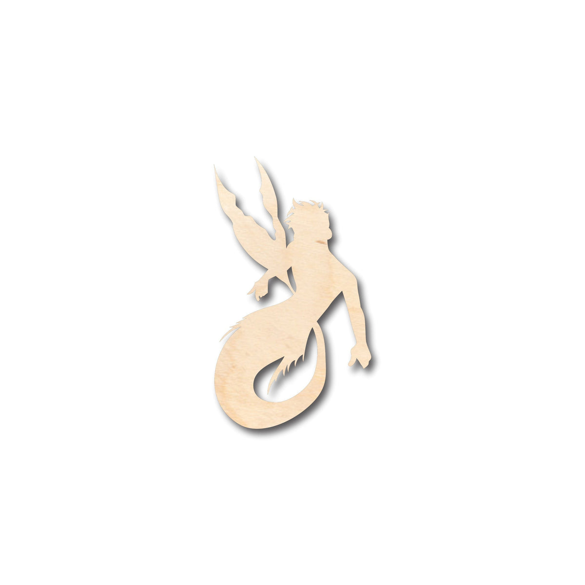 Unfinished Wood Merman Siren Shape - Craft - up to 36" DIY – 24 Hour Crafts