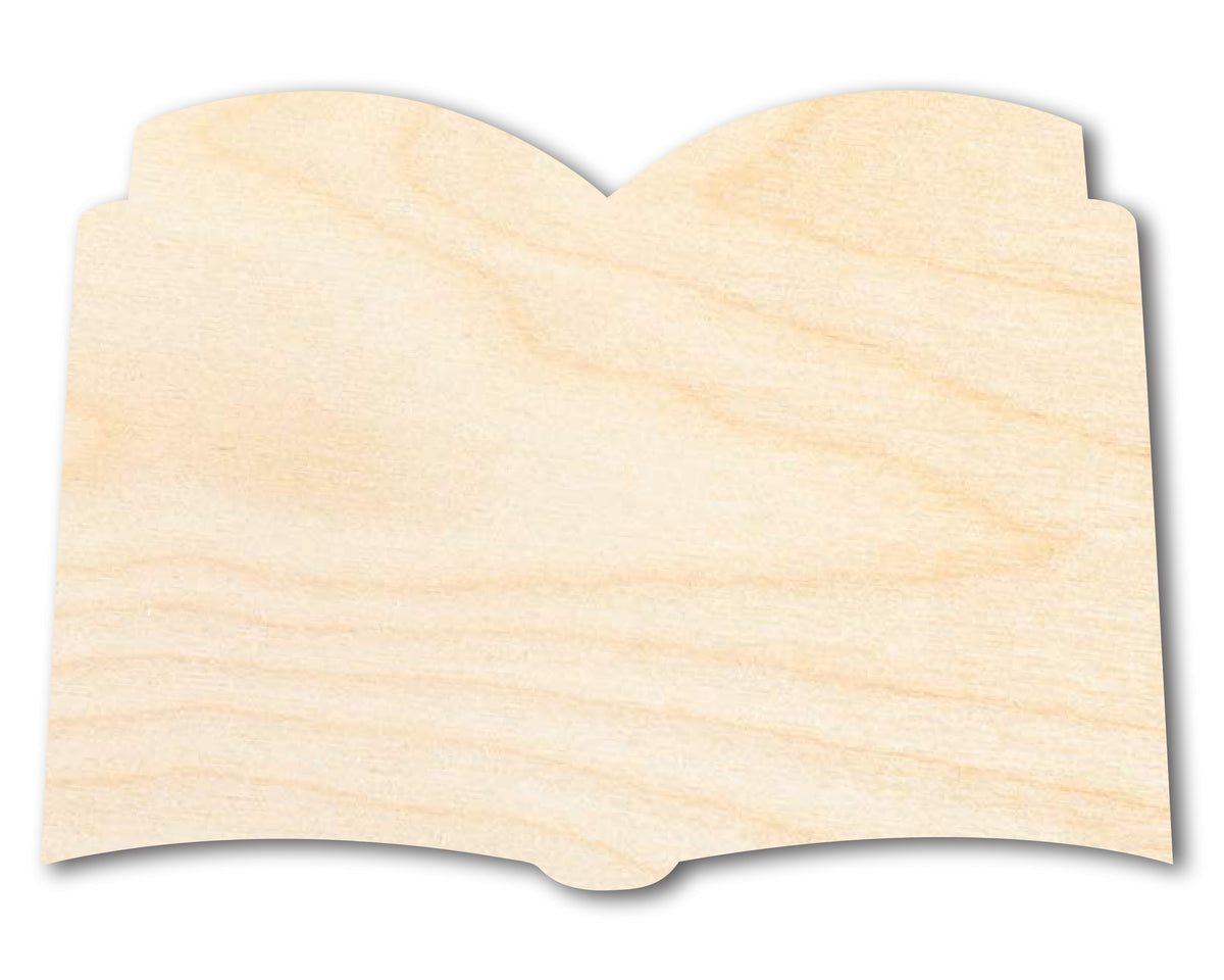 Unfinished Wood Open Book Silhouette - Craft - up to 46" DIY – 24 Hour ...