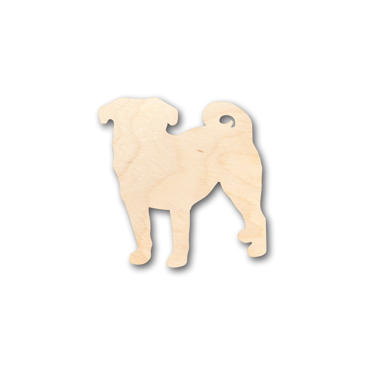 Unfinished Wood Pug Dog Shape - Craft - up to 46" DIY – 24 Hour Crafts