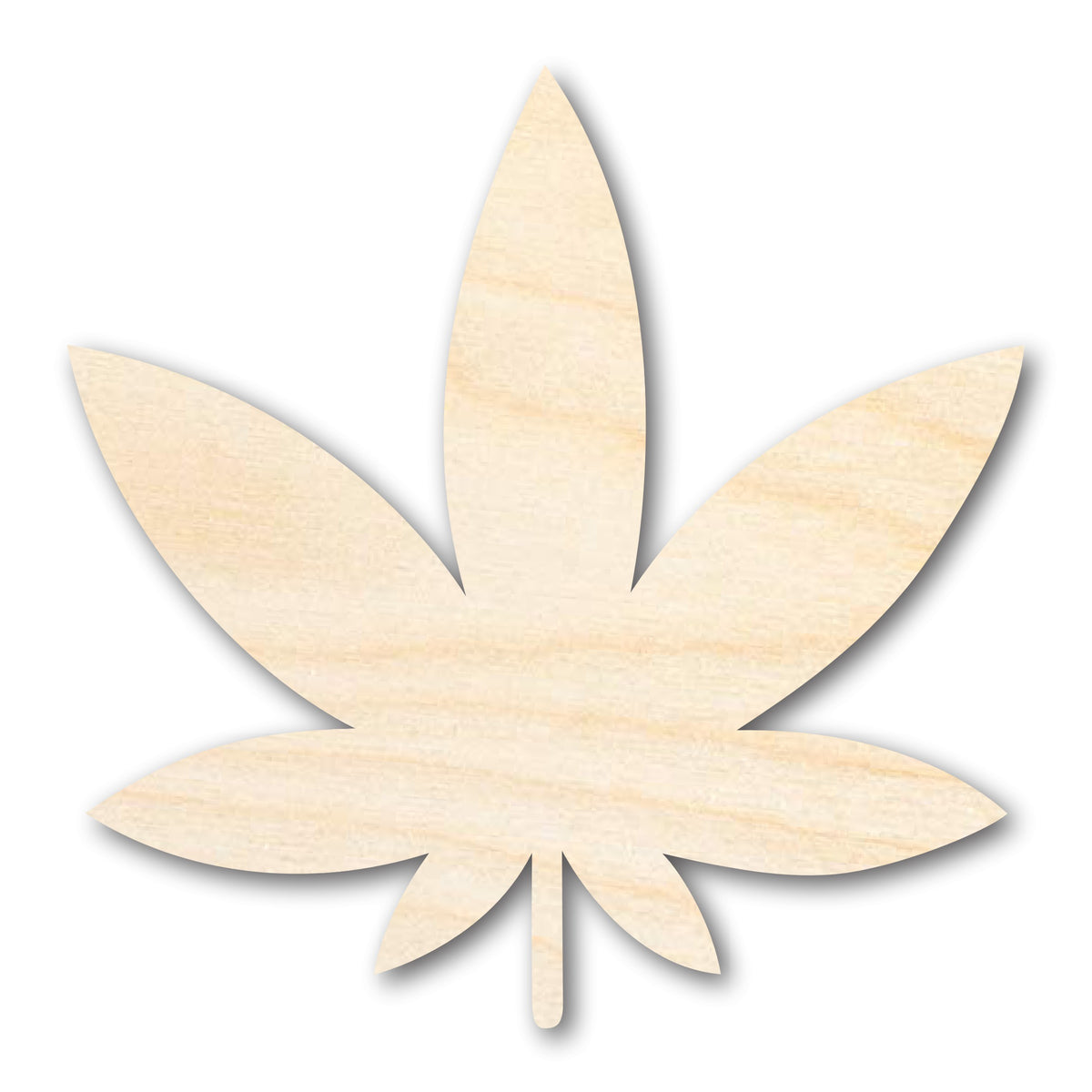 Unfinished Wood Simple Marijuana Leaf Shape - Craft - up to 46" DIY ...