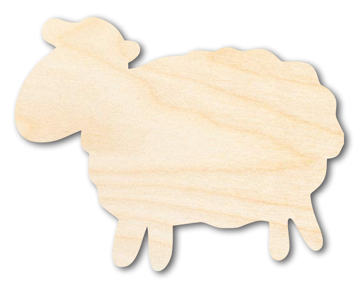 Unfinished Wood Cute Sheep Shape - Craft - up to 46" – 24 Hour Crafts