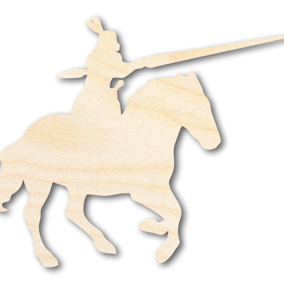 Unfinished Wood Jousting Knight Shape - Craft - up to 46" – 24 Hour Crafts