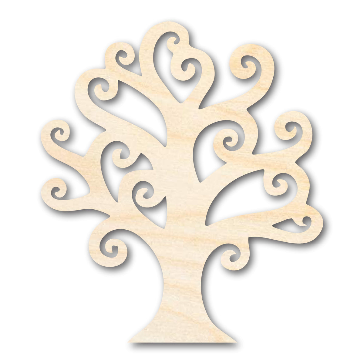 Unfinished Wood Swirly Tree Shape - Craft - up to 46" – 24 Hour Crafts