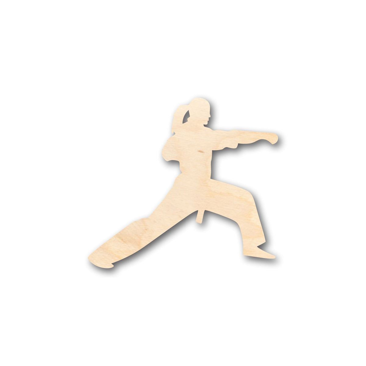 Unfinished Wood Female Martial Arts Karate Shape - Craft - up to 46" D ...