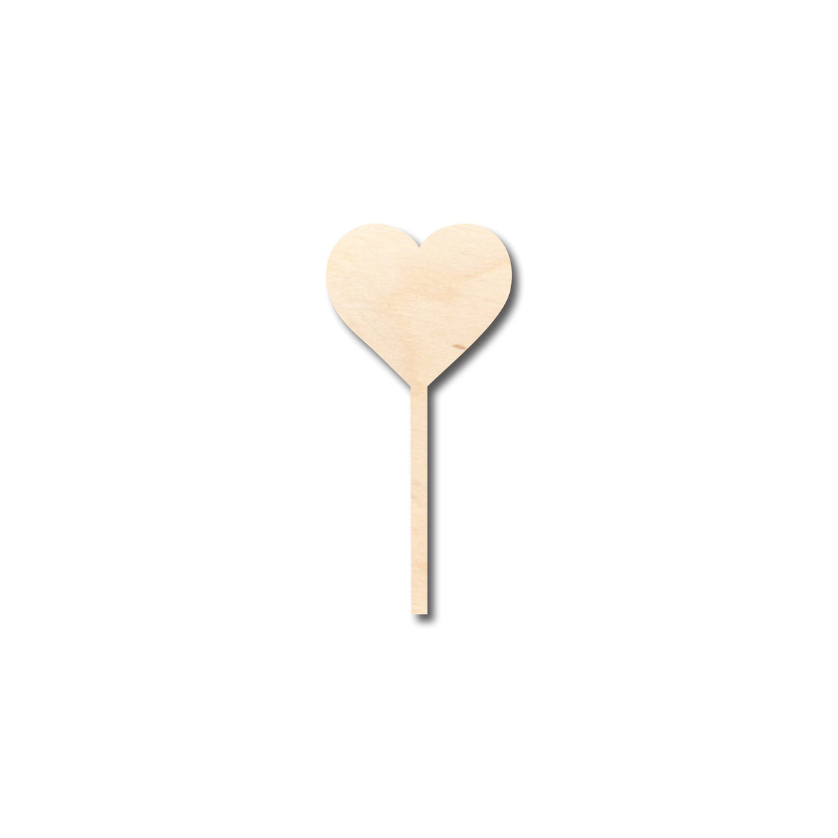Unfinished Wood Heart Stick Lolipop Shape - Craft - up to 46" DIY – 24 ...
