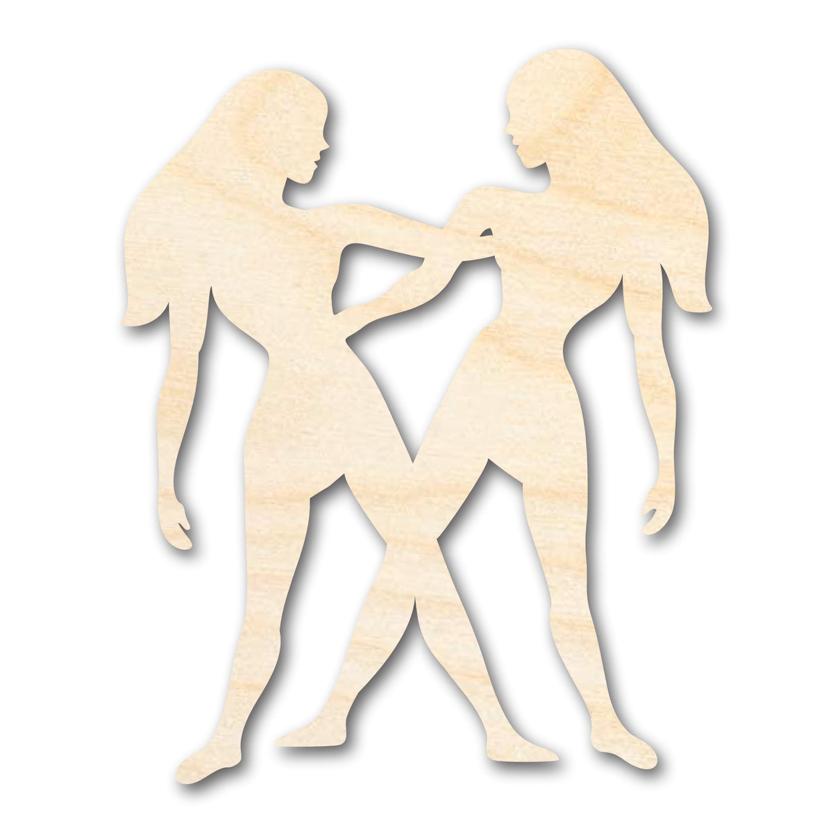 Unfinished Wood Gemini Twins Shape - Zodiac Craft - up to 46" – 24 Hour ...