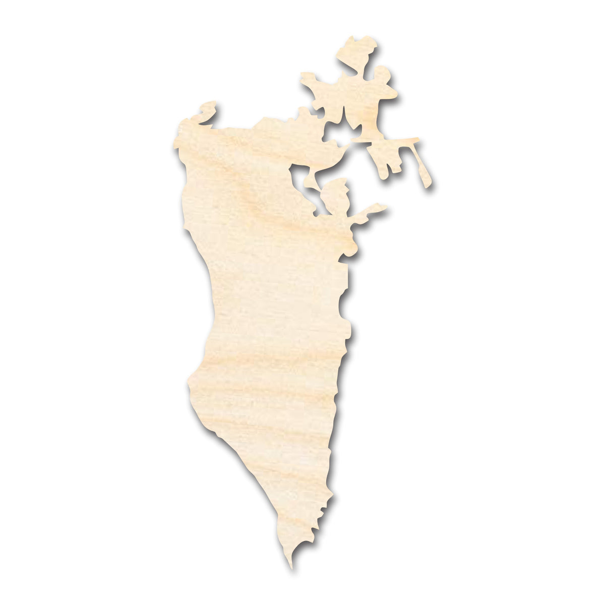 Unfinished Wood Bahrain Country Shape - Middle East Craft - up to 46 ...
