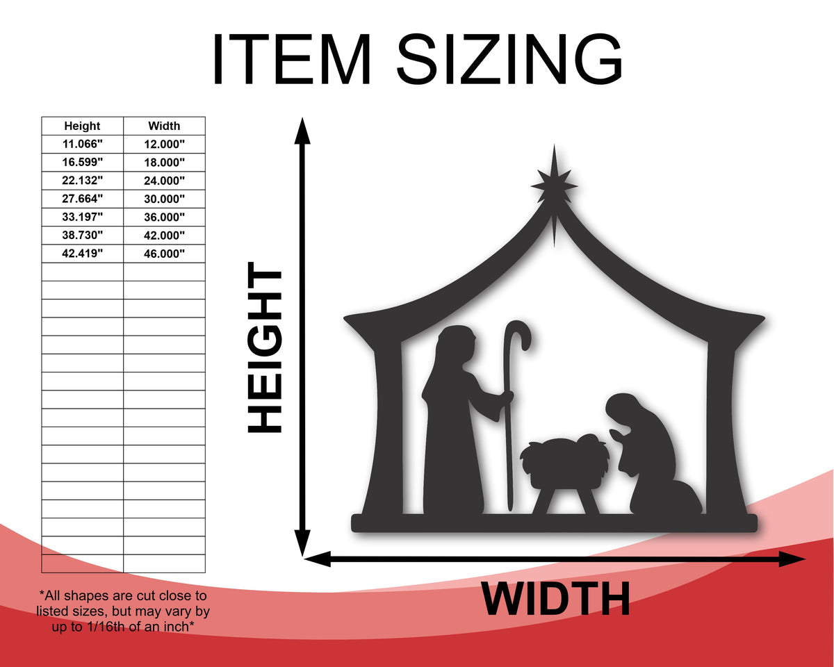 Metal Nativity Scene | Metal Christmas Nativity Scene | 15 Color Optio ...