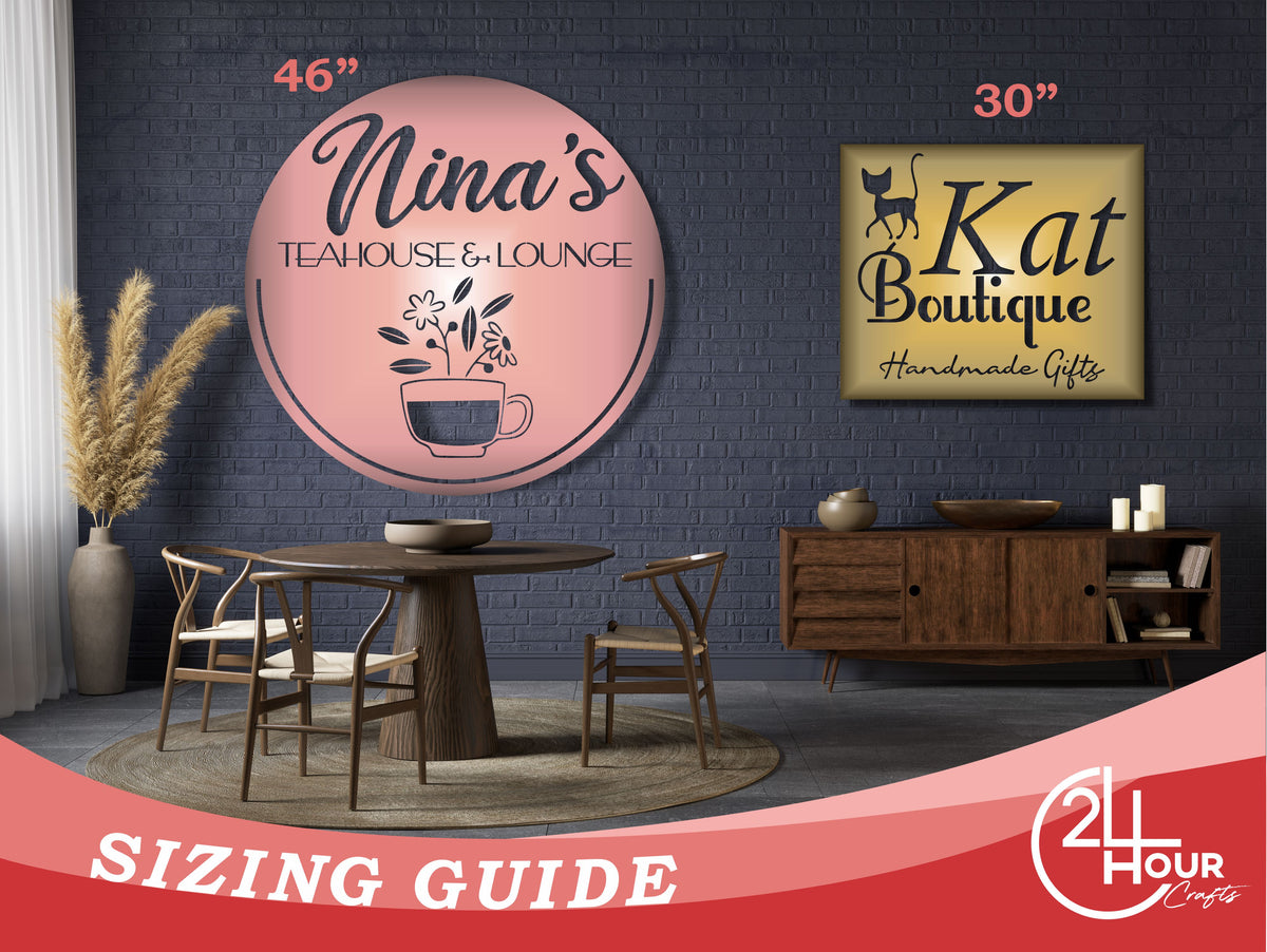 Metal Custom Business Sign | Custom Metal Business Logo Sign | 14 Colo ...