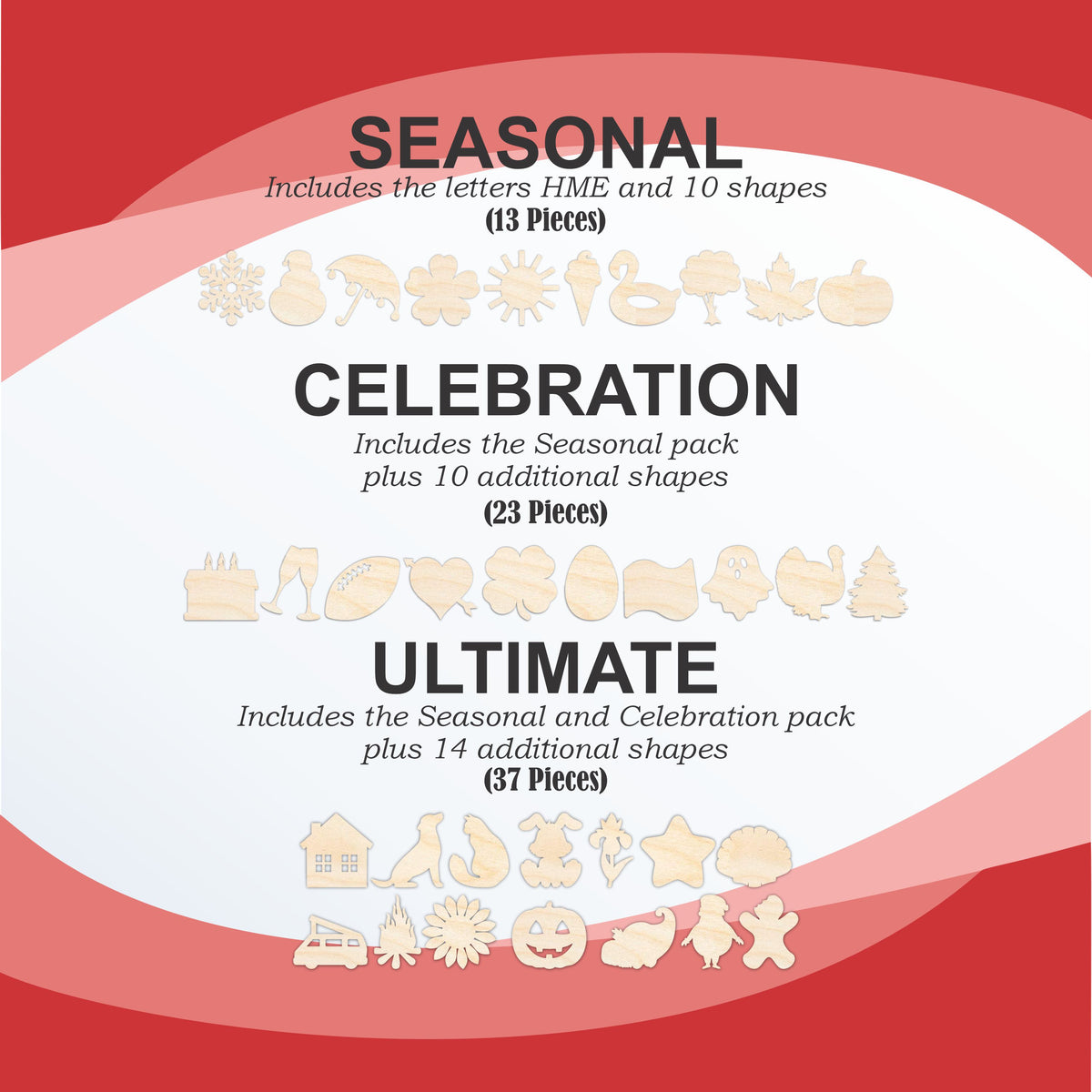 Unfinished Wood Interchangeable Home Craft Set - up to 60" DIY – 24 ...