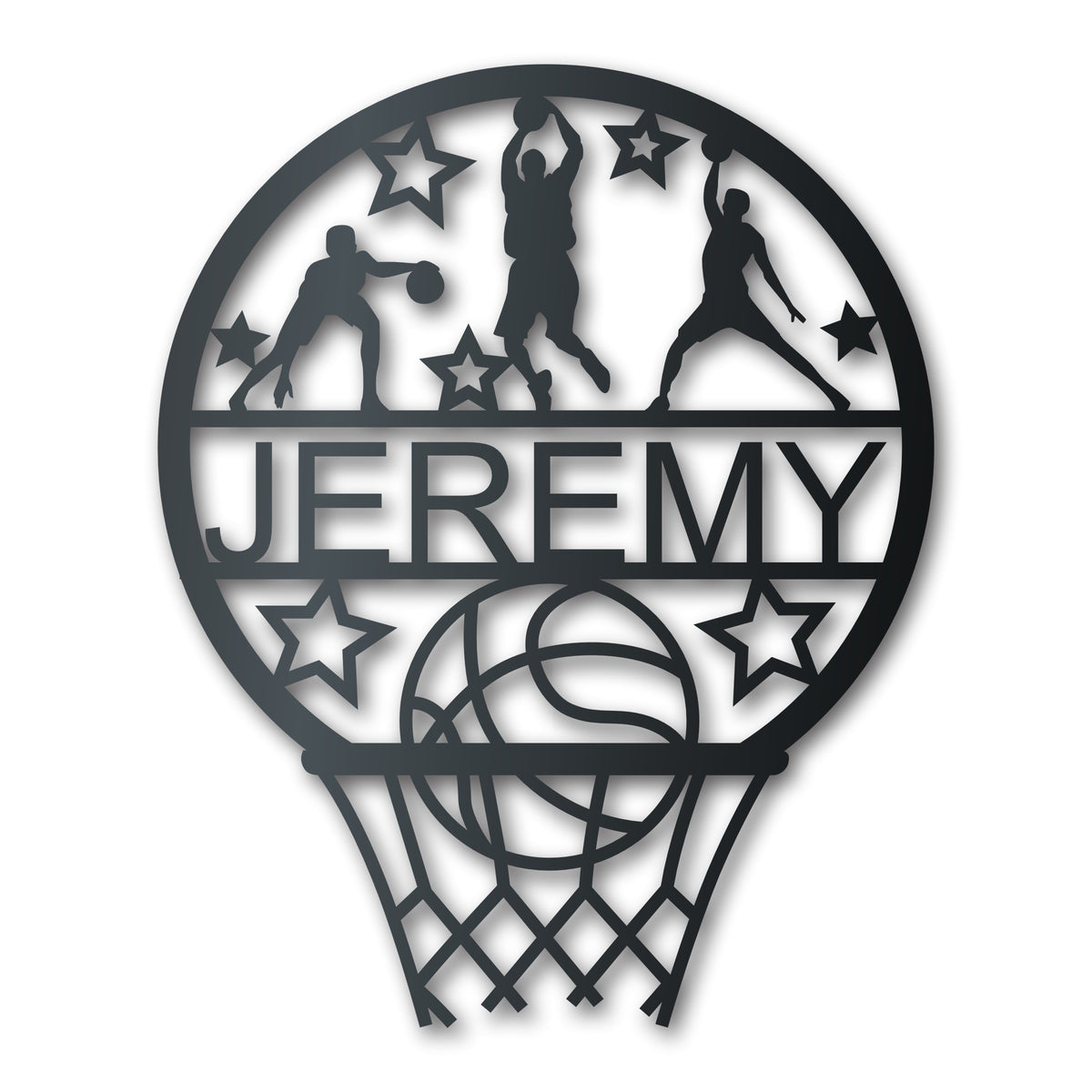 Custom Metal Basketball Hoop Wall Art - Metal Sports Sign - 14 Color O ...