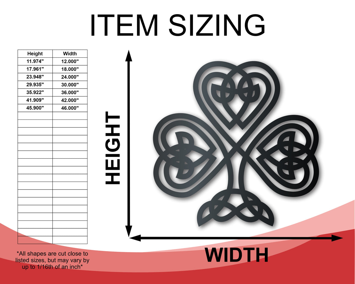 Metal Celtic Irish Shamrock Wall Art - Metal St Patrick's Day Sign - 1 ...