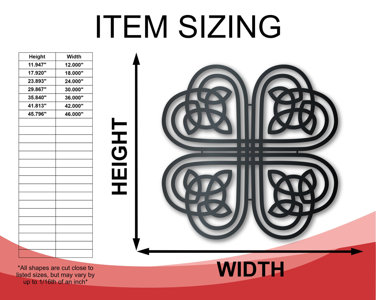 Metal Celtic Clover Wall Art - Metal Sign - 14 Color Options – 24 Hour ...