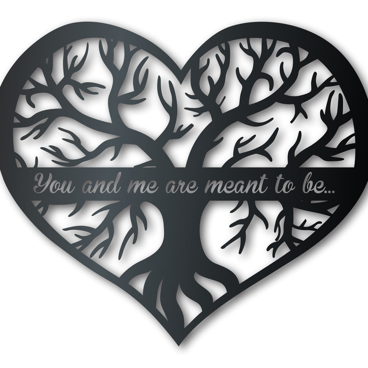 Custom Metal Heart Tree Wall Art - Metal Sign - 14 Color Options - Val ...