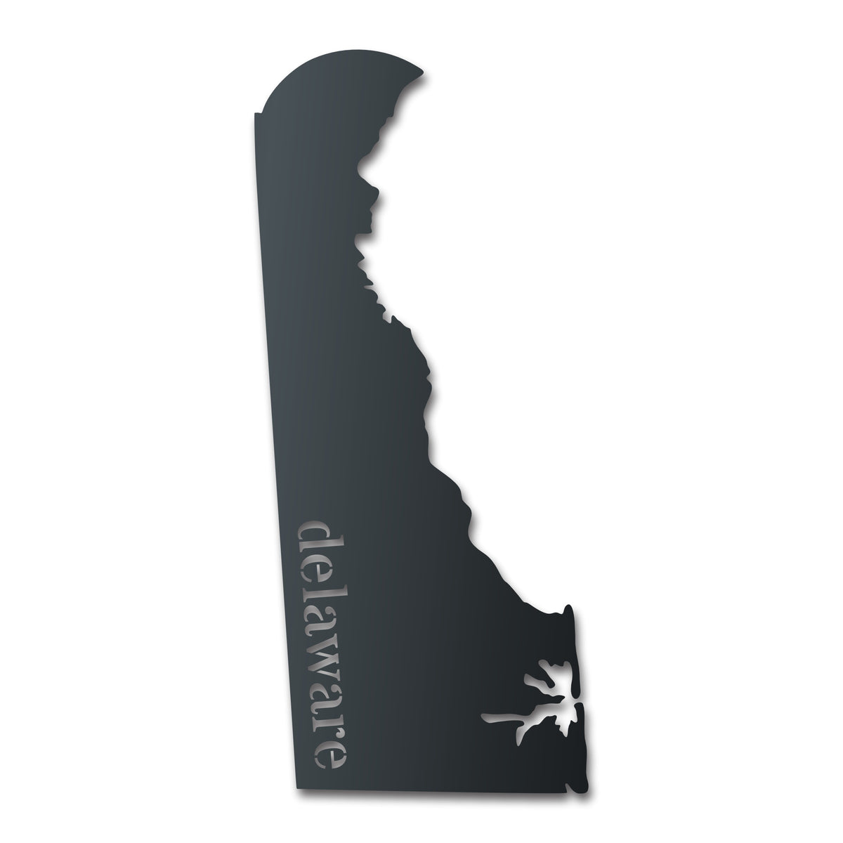 Metal Delaware Wall Art - Custom Metal US State Sign - 14 Color Option ...