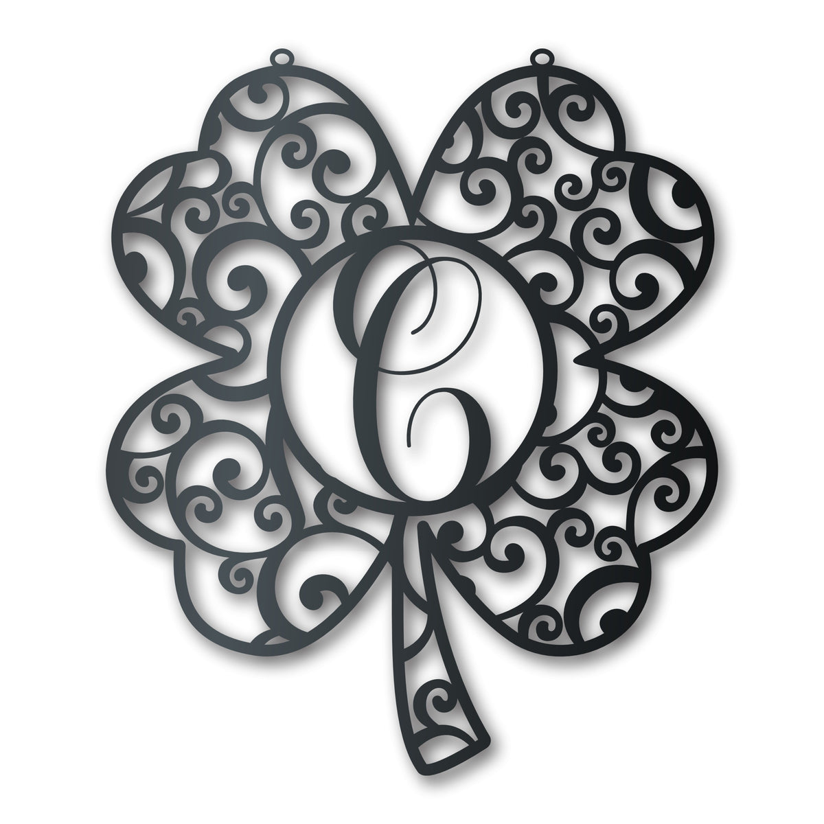 Metal Shamrock Family Monogram Wall Art - Metal St Patrick's Day Sign ...