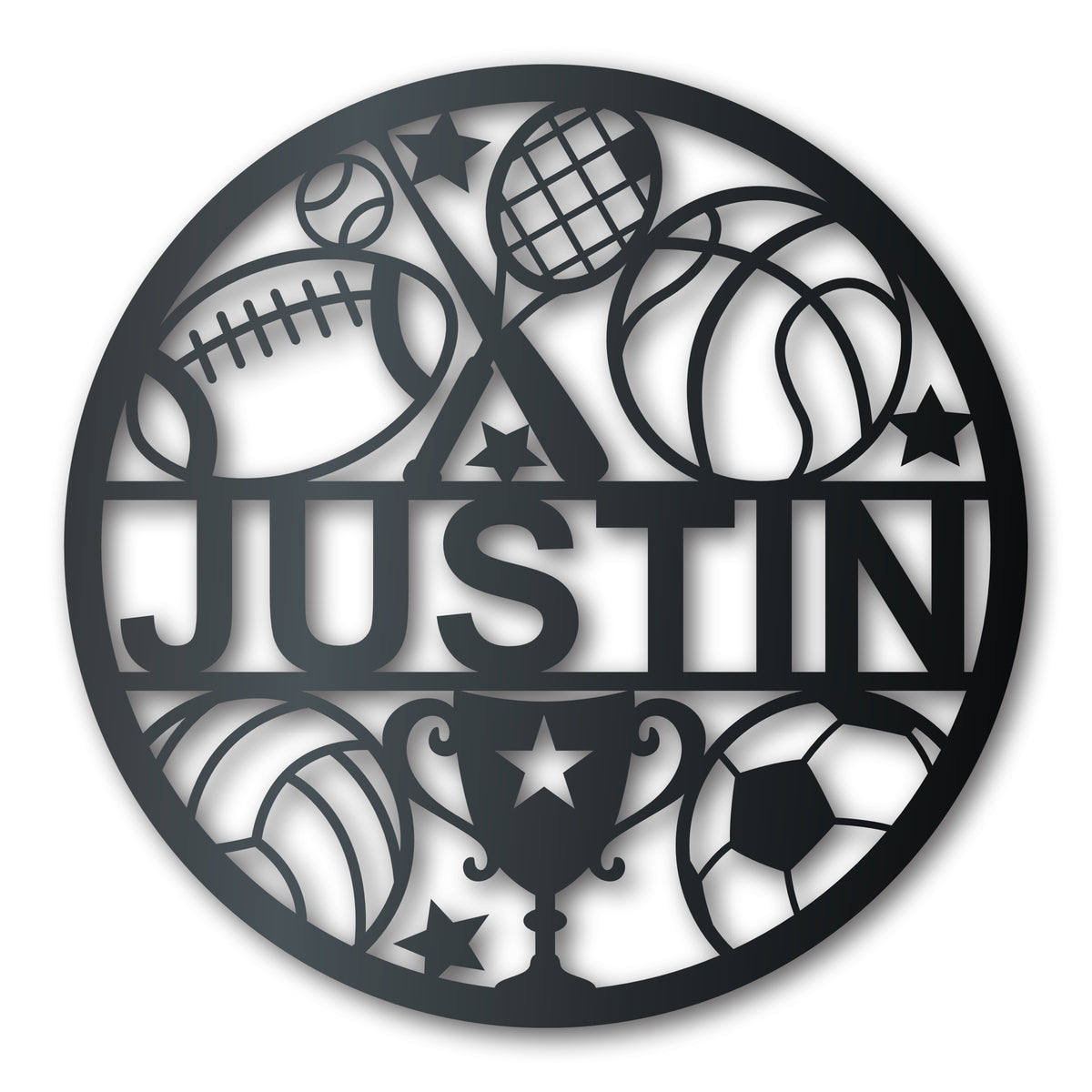 Custom Metal Kids Sports Wall Art - Custom Metal Sports Sign - 14 Colo ...