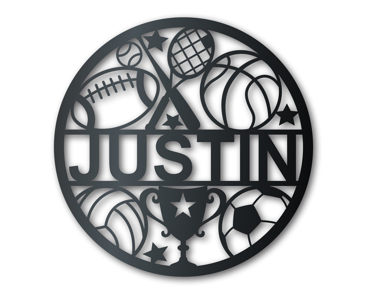 Custom Metal Kids Sports Wall Art - Custom Metal Sports Sign - 14 Colo ...