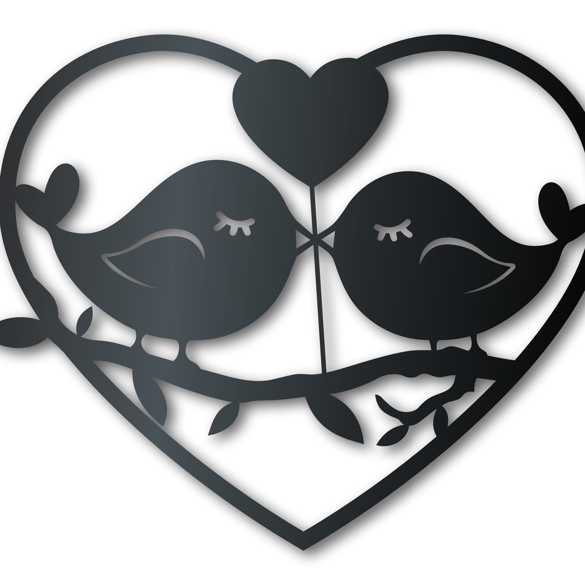 Metal Love Birds Wall Art - Metal Love Sign - 14 Color Options - Valen ...
