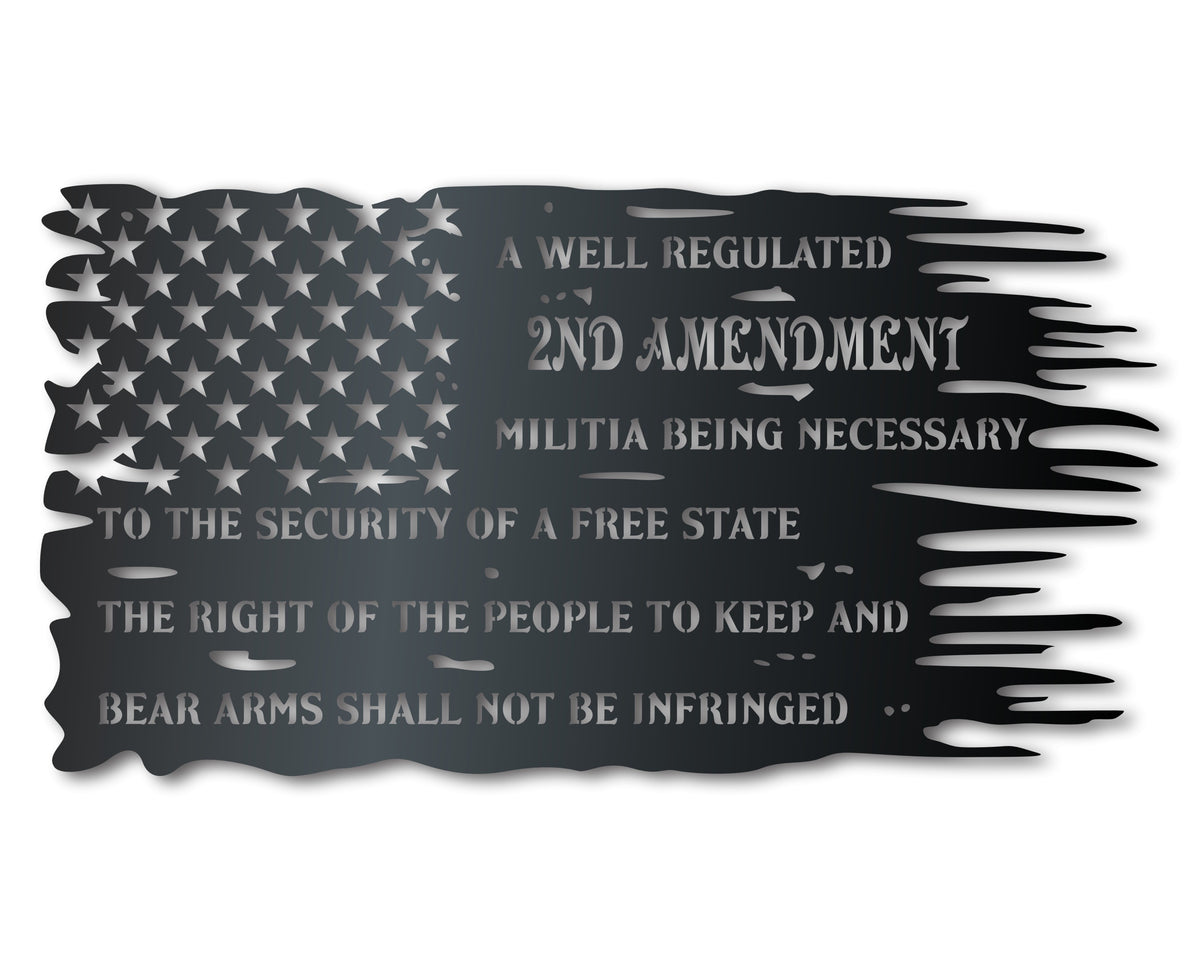Metal American Flag Amendment Wall Art - Patriotic Metal Sign - 14 Col ...