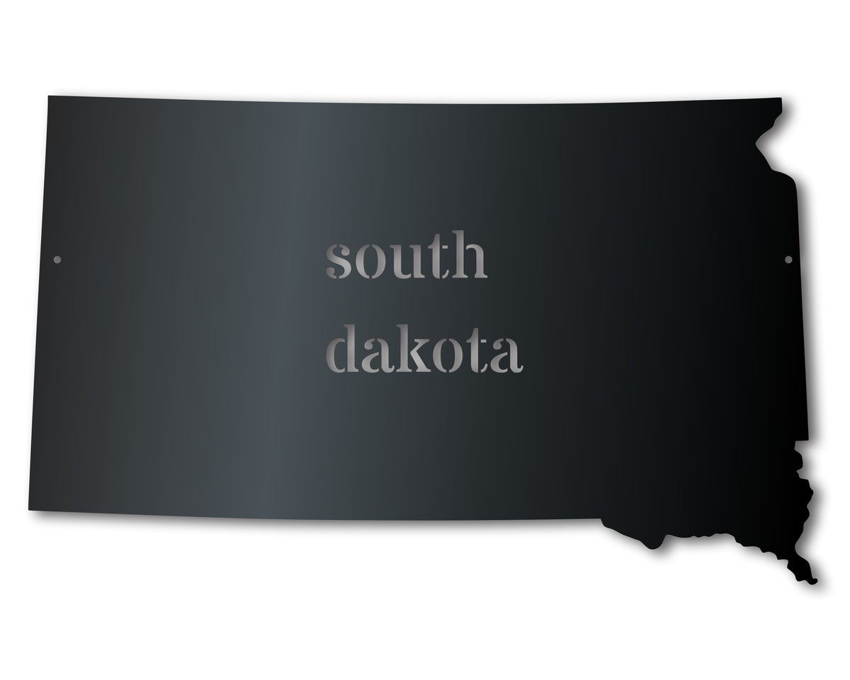 Metal South Dakota Wall Art - Custom Metal US State Sign - 14 Color Op ...