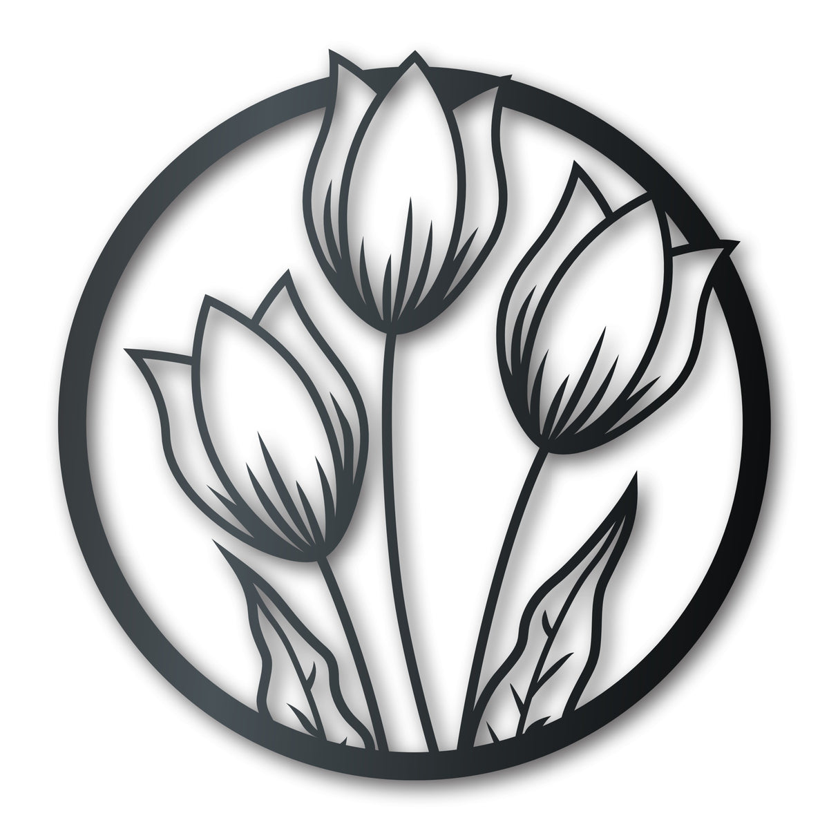 Metal Spring Tulips Wall Art - 14 Color Options – 24 Hour Crafts