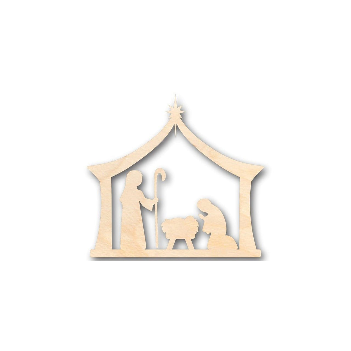 Unfinished Wood Bethlehem Nativity Shape - Christmas - Craft - up to ...